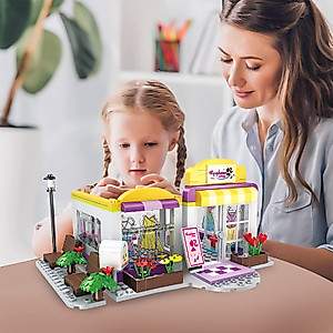 BRICK STORY Girls Friends Fashion Clothing Store Building Sets 263 PCS Shop House Building Kit Creative Shopping Role Play Building Toys Christmas Birthday Gift for Kids Aged 6-12