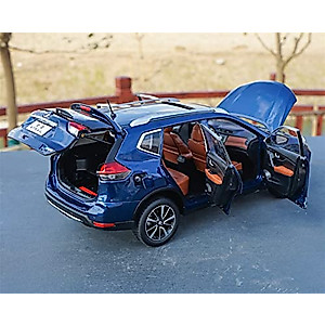 Models Vehicle Replica Car 1 18 Fit for Nissan X-Trail SUV Simulation Model Car Metal Diecast Minicar Scale Model Collectibles Souvenir Collectible Gift 2023 2024 (Color : Red)