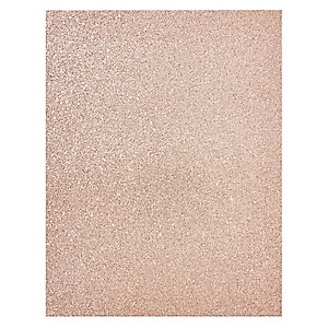 Bright Creations 24 Sheets Rose Gold Glitter Cardstock Paper 8.5 x 11 for Scrapbooking, DIY Projects, Arts and Crafts (280gsm)