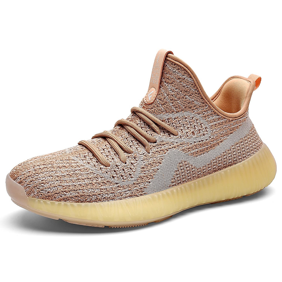 EFOBIH Walking Shoes for Men Athletic Shoes Lightweight Casual Breathable Sport Slip on Tennis Running Sneakers Orange US 10.5