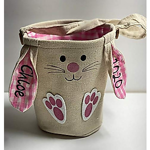 Monogrammed - Personalized - Easter Bunny Basket - Gift for Boy Girl