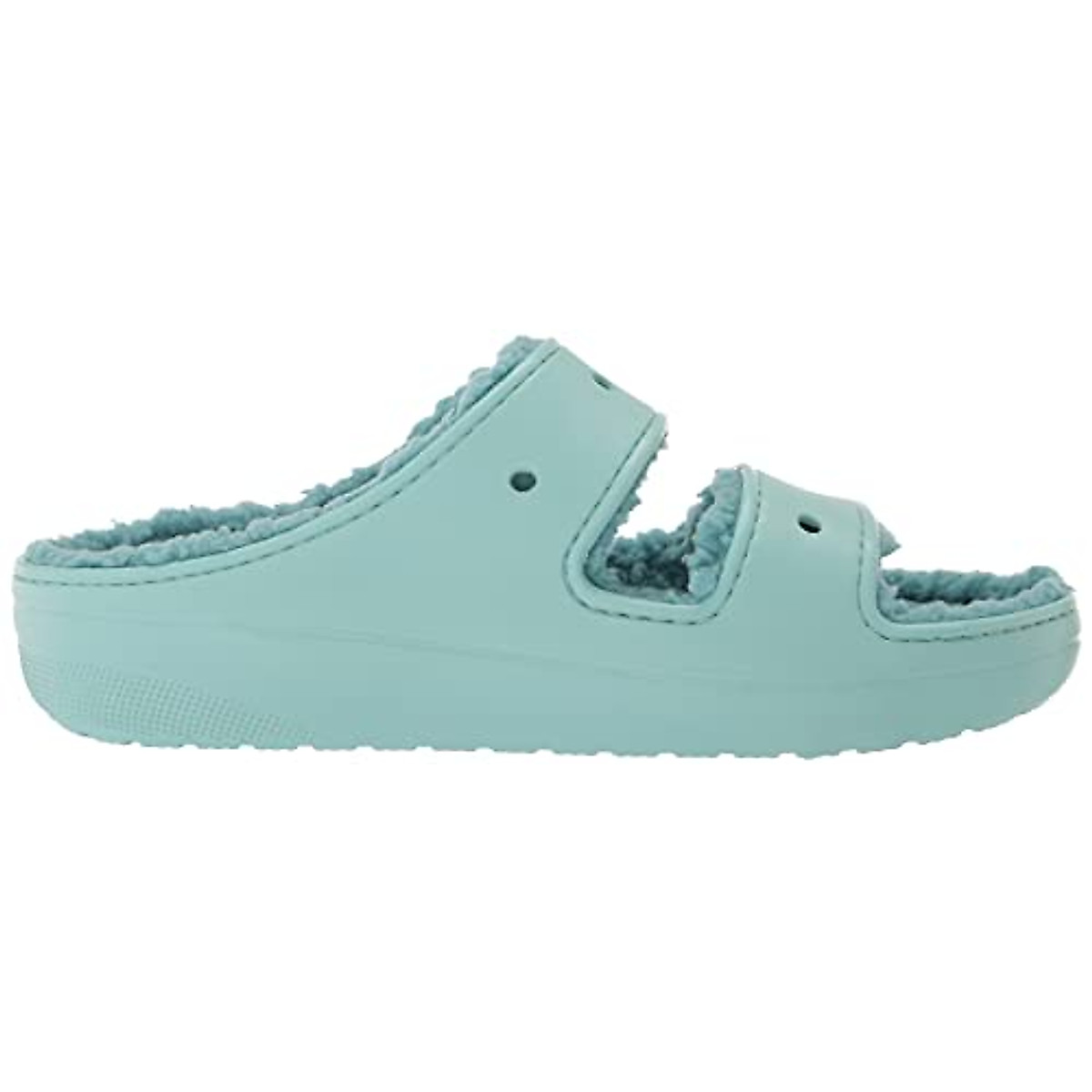 Crocs Unisex Classic Cozzzy Sandals, Fuzzy Slippers and Slides, Pure Water, 6 US Men
