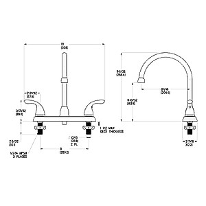 Pfister G1362000 Kitchen-Sink-faucets, Polished Chrome