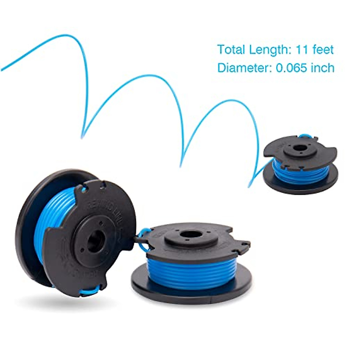 NOTETOUPT AC14RL3A String Trimmer Replacement Spool Line Compatible with Ryobi One+ 24V, 18V, and 40V Cordless Trimmers 0.065" Autofeed Replacement Spool (8 Spools + 1 Cap) by Rain King