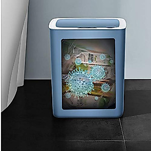 WPYYI Intelligent Induction Trash Can with Lid Fully Automatic Electric Creative Touch Free Large Capacity Waste Bin Garbage Container ( Color : Black )