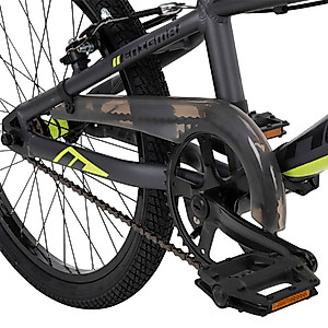 Huffy Enigma 20" Kid's BMX Bike, Beginner Level Rider, Ages 5+ Years Old, 3 Piece Steel Crank, 44/16 Gearing, Rugged and Durable, Strong and Lightweight for Speed and Handling, Matte Black