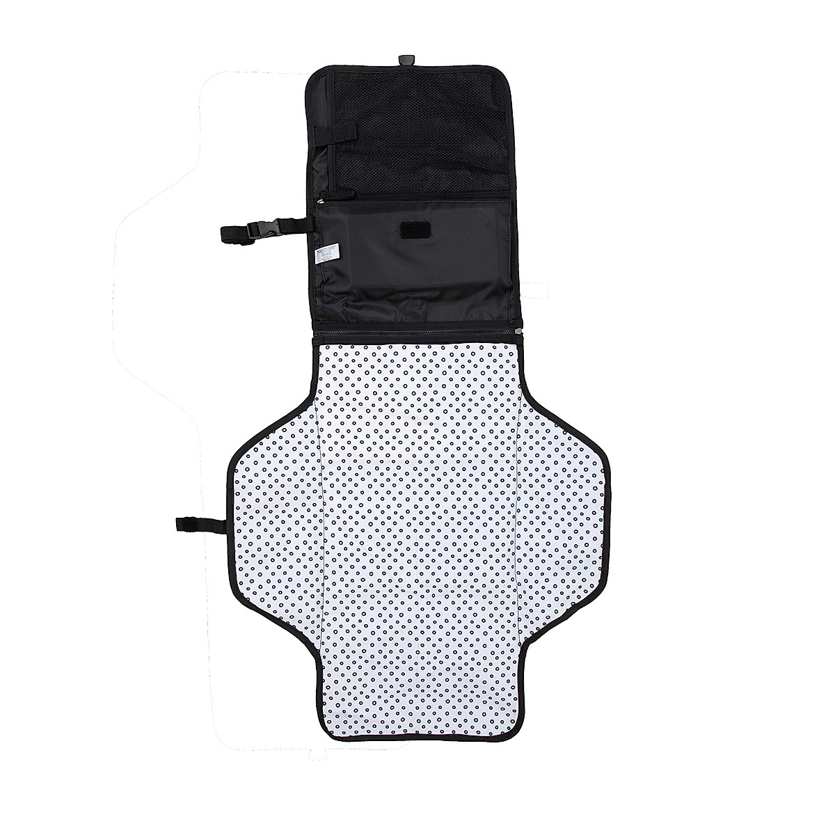 Nuby Portable Baby Changing Pad Station by Dr. Talbot's, Quick Wipe Clean Changing Mat with Built-in Pillow, Classic Black