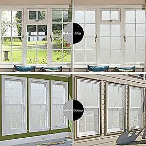 AWXD Frosted Glass Window Film,Window Privacy Film with Installation Tools, Sun Blocking Heat Control Anti Glare Window Tint,Static Cling Removable Window Sticker for Home Office (17.5" x 78.7")