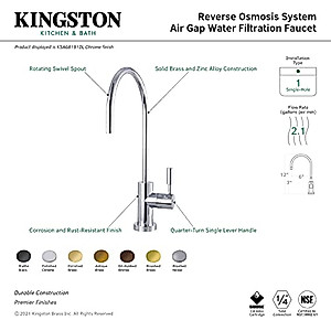Kingston Brass KSAG8197DL Concord Water Filtration Faucet, Brushed Brass