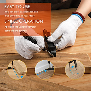 GREGIN Upgraded Multi-function Scribing Tool with Level,Aluminum Alloy Multi-Function Scribing Tools with Deep Hole Pencil,DIY Woodworking Scribe Gauge,Scriber Line Maker Measuring Tool