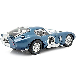 1965 Shelby Cobra Daytona Coupe #98, Blue w/ White Stripes - Shelby SC130 - 1/18 Scale Diecast Model Toy Car