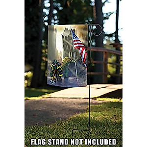 Toland Home Garden 1110236 American Heroes Patriotic Flag 12x18 Inch Double Sided Patriotic Garden Flag for Outdoor House 44815 Flag Yard Decoration