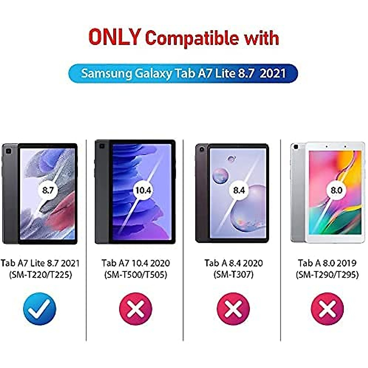 SUPNICE Case for Samsung Galaxy Tab A9 8.7 Inch 2023 (SM-X110/X115/X117) & A7 Lite 8.7 Inch 2021, Heavy Duty Shockproof Rugged Protective Cover with Kickstand for Galaxy Tab A9 8.7’’ 2023-Rose Gold