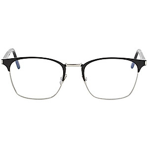 Saint Laurent SL 224 002 Black Silver Metal Square Eyeglasses 52mm