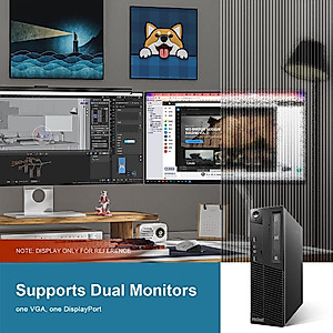 Lenovo Desktop PC Computer, 22 inch FHD Monitor, Intel Core i7-4770, 16GB RAM, 256GB SSD, DVDRW, RGB Keyboard, Mouse,Wireless WiFi, Windows 10 Pro (Renewed)