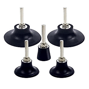 Coceca 5 Pack Roloc Disc Pad Holder, Universal Quick Change 2 Inch 3 Inch and 1 Inch Roloc Disc Holder with 1/4" Shank for Die Grinder Accessories Polishing Round Rotating Tools