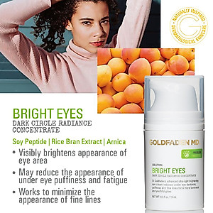 Bright Eyes Dark Circle Concentrate Brightening Eye Cream w/Soy Peptide, Rice Bran Extract & Arnica | May Reduce Under Eye Darkness, Puffiness & Fine Lines 0.5 fl. oz.
