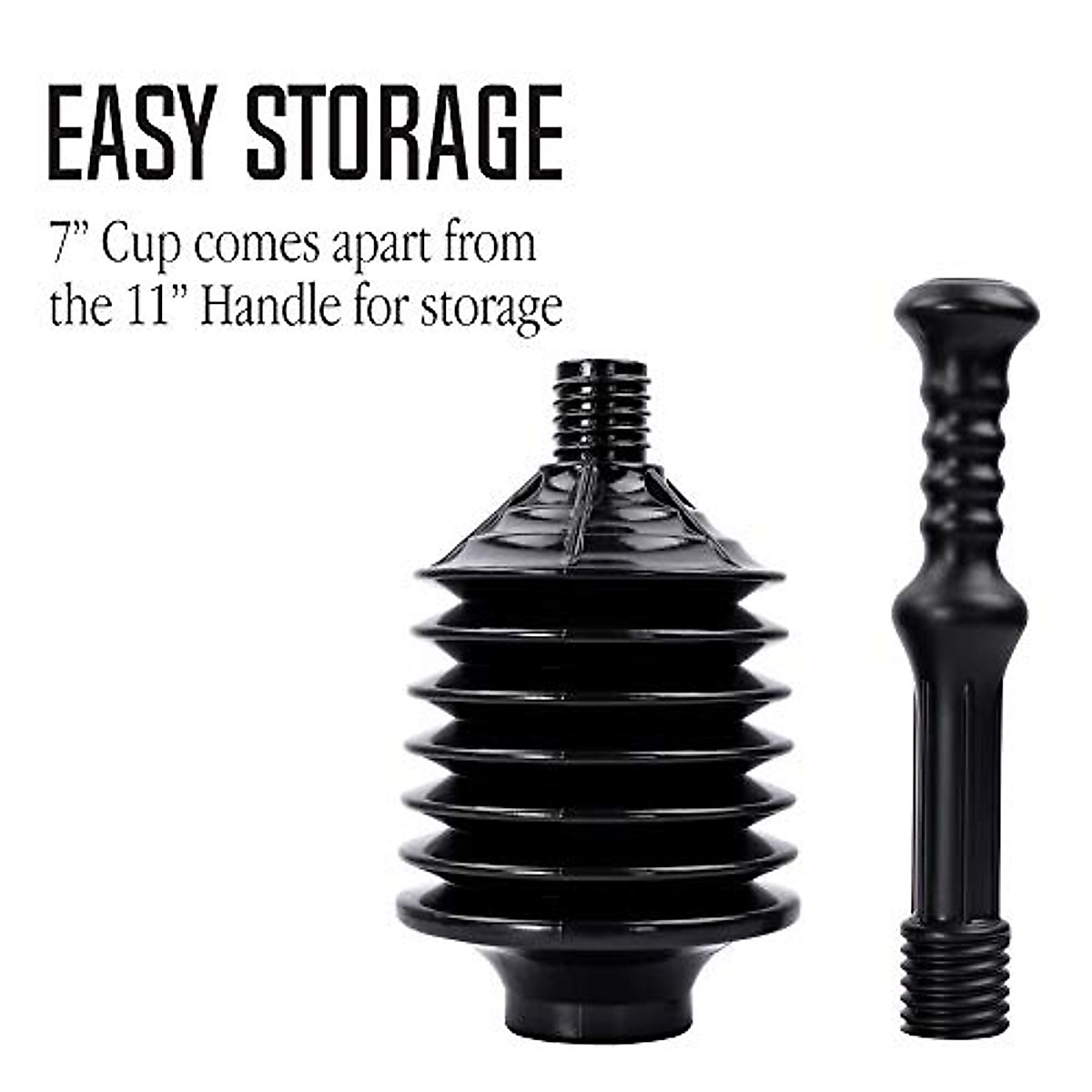 JS Jackson Pro Bellows Toilet Plunger | High Pressure Clog Remover