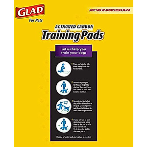 Glad for Pets JUMBO-SIZE Charcoal Puppy Pads | Black Training Pads That ABSORB & Neutralize Urine Instantly | New & Improved Quality Puppy Pee Pads, 30 Count - 2 Pack (60 Pads Total)