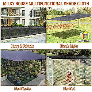 Sun Shade Cloth, 10X3.4ft Greenhouse Shade Cloth with Grommets, Garden Shade Cloth for Plants Heat Protection, Sunblock Shade Net for Balcony Privacy Screen for Outdoor Patio Deck Shade Sail Mesh Tarp