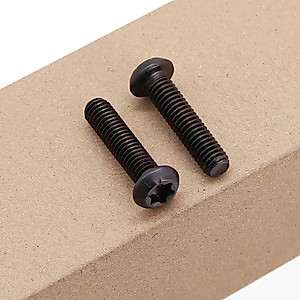 M10-1.5 x 40mm (10 pcs) Button Torx Head Machine Screws, Black Oxide Finish 10.9 Grade Alloy Steel, Full Thread Coarse Thread, Torx Drive Bit T50
