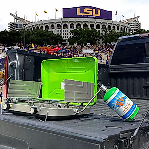 Flame King Refillable 1LB Empty Propane Cylinder Tank - Reusable - Safe and Legal Refill Option - DOT Compliant-16.4 oz (2-Pack), green (YSN164-2)