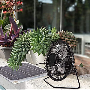 Solar fan 5W 4 inch free energy for Greenhouse motorhome House Chicken House outdoor Home cooling chicken coop by Seddex