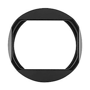 Haoge LH-X54B Square Metal Lens Hood with 49mm Adapter Ring for Fujifilm Fuji X100V Camera Black