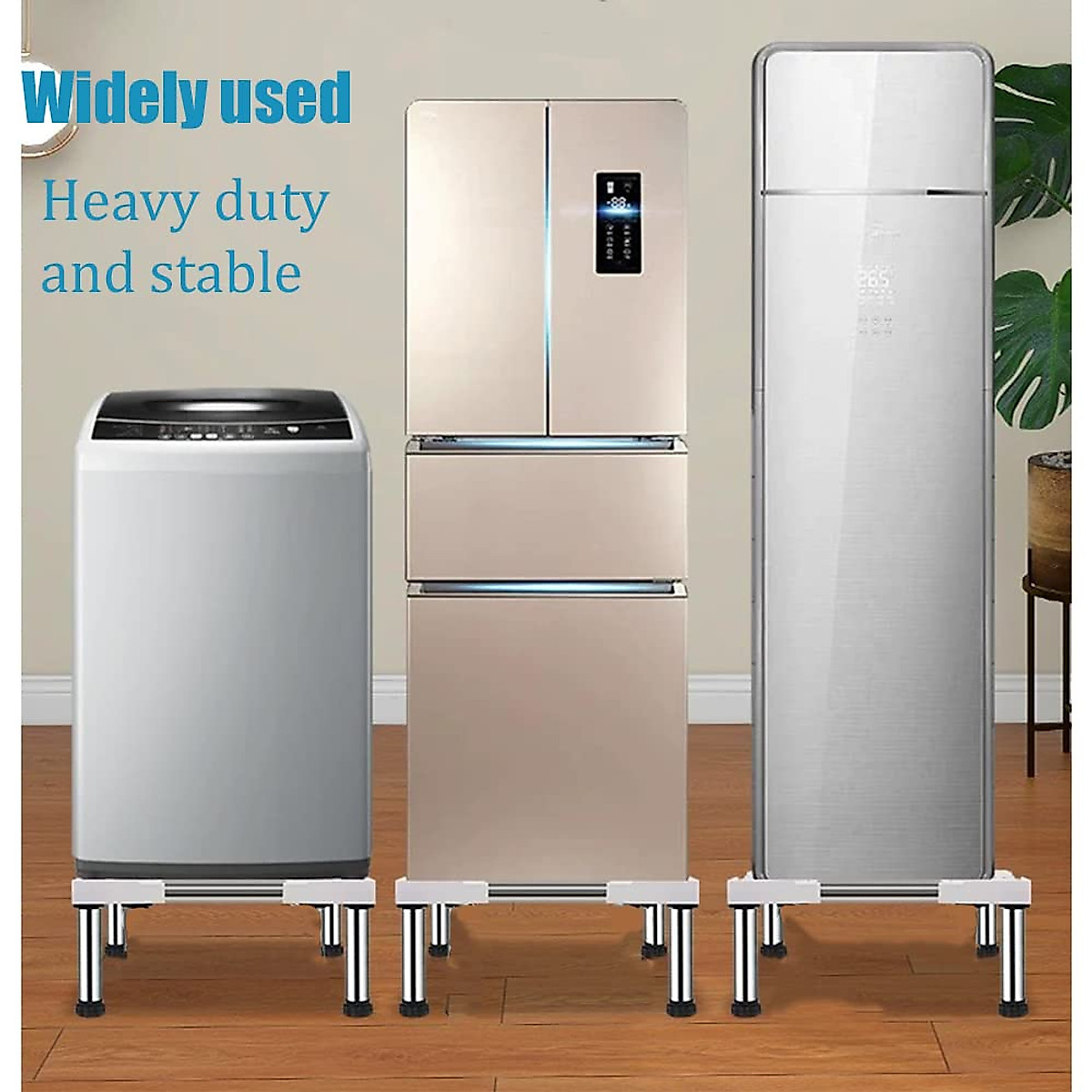 SSEHCWAN Washer and Dryer Stands, Washing Machine Stand Base Adjustable Appliance Base Max Load 770LB/350KG Pedestal for Washing Machine Dryers Refrigerator, Increase 9.4-10.6inch 24-27cm Height