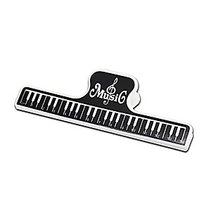 2Pcs Music Book Clip Plastic Sheet Music Holders Page Marker Clips File Clips for Shops Home Office and School Black Page Clips Book Holder