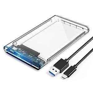 ORICO 2.5 inch Hard Drive Enclosure SATA to USB C 3.1 6Gbps External Hard Drive Case for 7/9.5mm HDD/SSD Support UASP Up to 6TB -2139C3-CR