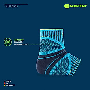 Bauerfeind Sports Ankle Support Dynamic - Ankle Compression Sleeve for Freedom of Movement - 3D AirKnit Fabric for Breathability - Premium Quality & Washable (S, Rivera)