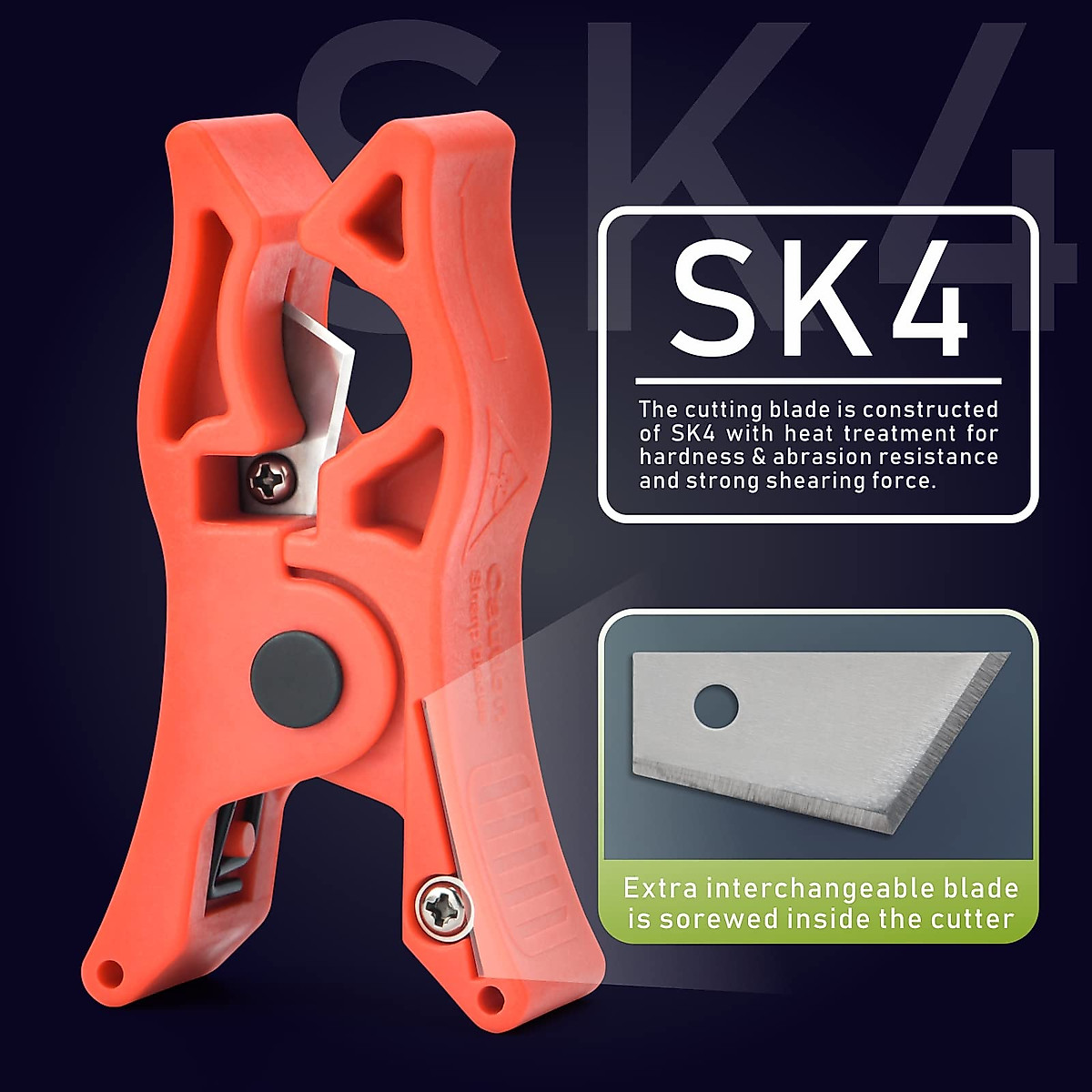 iCrimp PEX Cutter,PEX Tubing Radial Cutting Tool, cuts 3/8,1/2,5/8,3/4 and 1-inch Pipe, Extra blade included