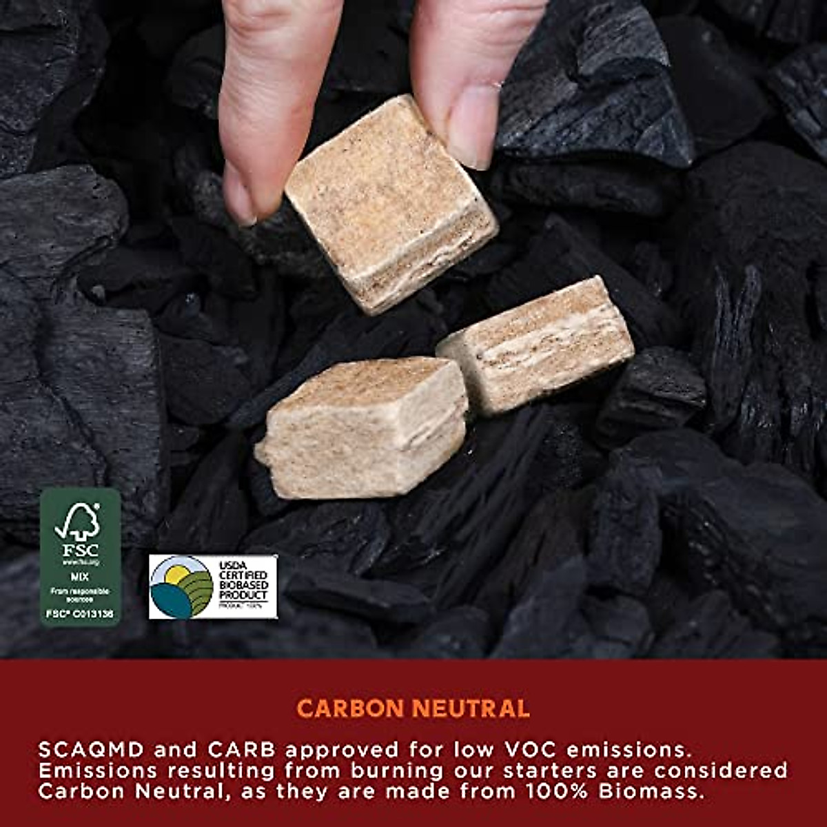 Fire & Flavor Biomass All-Natural Fire Starters - Eco-Friendly Fire Starters for Fireplaces, Campfires, Grills, and Wood Stoves - Odorless, Chemical-Free, and Clean-Burning Fire Starters