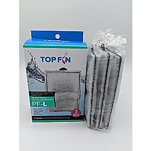 Top Fin Silenstream PF-L Refill for PF20, PF30, PF40 and PF75 Power Filters 6.5in x 4.5- (3 Count)