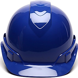 Pyramex Ridgeline Cap Style Hard Hat, Vented, 4-Point Ratchet Suspension, Blue