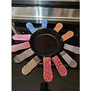 Cast Iron Skillet Handle Covers - Set of 2 - Crochet - 00% Cotton