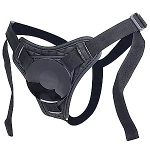 Strap On Dildo Strap Adjustable Universal Women Lesbian Sex Toy, PU Suction Cup Wear Leather Pants for Couple, O-Ring Strapon Compatible Seat Belt Harness Sexual Stuff Pegging Toys up 63" Waist