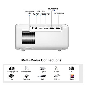 Projector Full HD 1080P Portable 4K Video WiFi Projector Home Theater 3D Smartphone Laser (Color : Android Version)