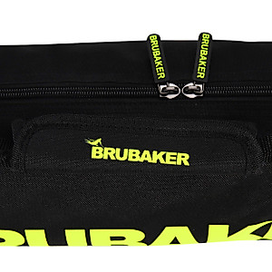 BRUBAKER XC Touring Cross-Country Ski Bag for 1 Pair of Skis and 1 Pair of Poles - Black/Neon Yellow - 82 3/4 Inches / 210 Cm