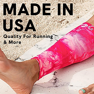 Zensah Running Leg Compression Sleeves – Shin Splint, Calf Compression Sleeve, Made in USA for Sports, Travel, Men and Women (Black, Large/X-Large)