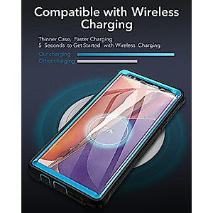 YOUMAKER Kickstand Case for Galaxy Note 9, Full Body with Built-in Screen Protector Heavy Duty Protection Shockproof Rugged Cover for Samsung Galaxy Note 9 6.4 Inch - Blue