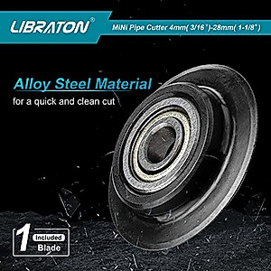 Libraton Tubing Cutter 3/16" to 1-1/8", Mini Tube Cutter, Copper Cutter, Heavy Duty Mini Pipe Cutter, Copper Tube Cutter with Replacement Blade for Copper, Aluminum,Thin Stainless Steel Pipe