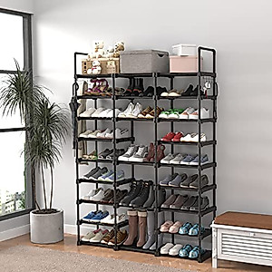 NIUBER 9 Tier Shoe Rack Sturdy Large Show Rack Heavy Duty for Entryway Shoe Shelves for Closet Shoe Rack Organizer for Entryway