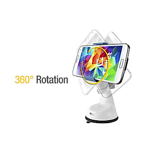 Car Windshield or Dashboard Mount Phone Holder, Suction Cup Mount on Clean Surface Compatible for iPhones Samsung Galaxy Moto Google Pixel Google Map Navigation