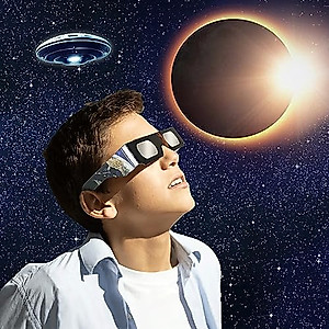 Oilkas Eclipse Glasses Approved - Solar Eclipse Glasses CE and ISO Certified Safe Shades,Direct Sun Viewing for Solar Eclipse(12 Pack)
