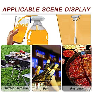 2 Pack Milk Dispenser for Fridge Gallon,Automatic Drink Dispenser,Drink Dispenser,Electric Tap,One-Handed Operation,Can Prevent Milk and Beer From Overflowing,Suitable for Outdoor and Home Kitchens