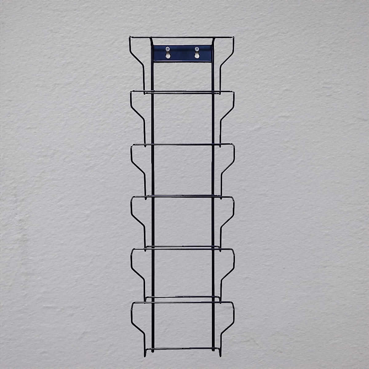 FixtureDisplays® Horizontal Wall Mounting 6 Pockets 6 X 4 Greeting Card Post Card Rack 6.7 X 2 X 21.3 11714-6*4-Black-NPF