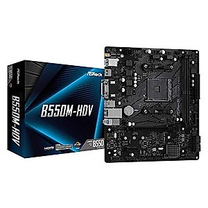 ASRock B550M-HDV Supports 3rd Gen AMD AM4 Ryzen™ / Future AMD Ryzen™ Processors Motherboard