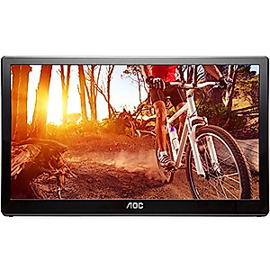 AOC E1659FWU 16IN TFT LCD USB Powered Monitor 8MS 16:9 500:1 Contrast 1366X768 (Renewed)